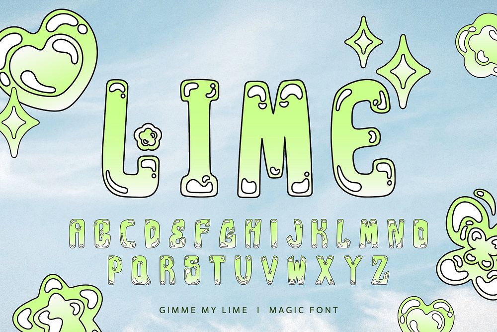 Gimme lime magic font Pinterest | Premium Editable Design - rawpixel