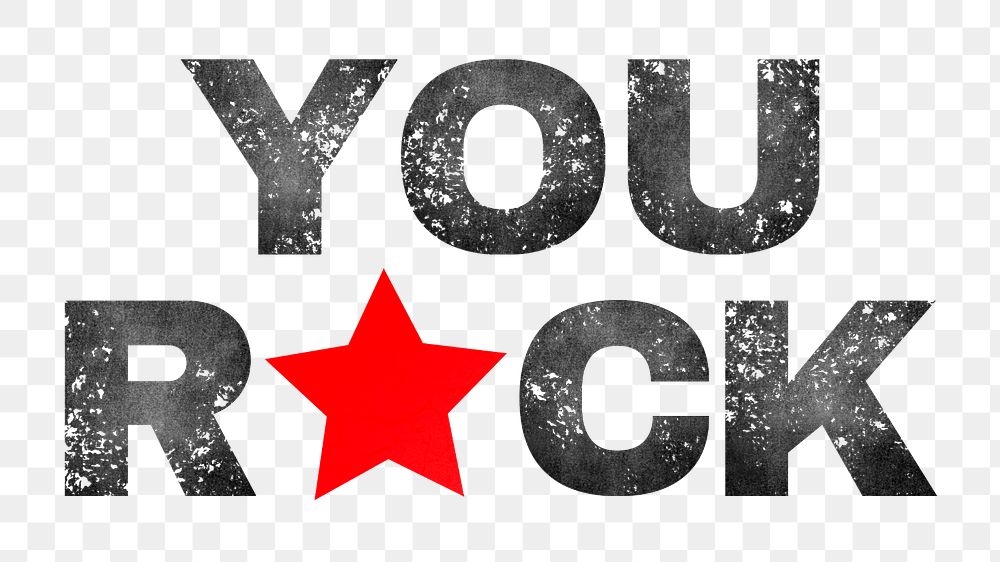 You rock word element, editable | Premium - rawpixel