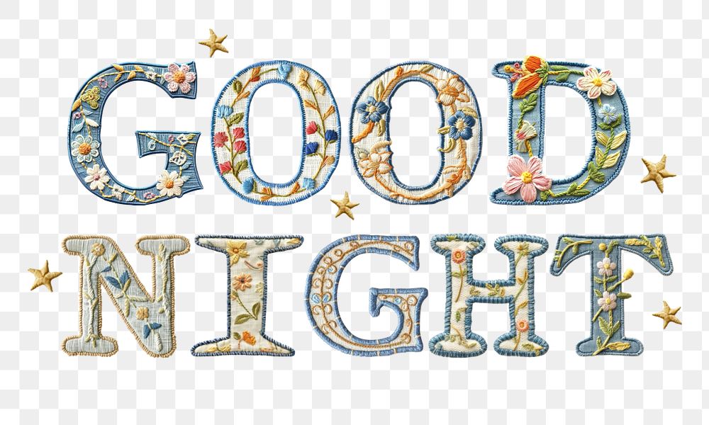Good night word png, editable | Premium - rawpixel