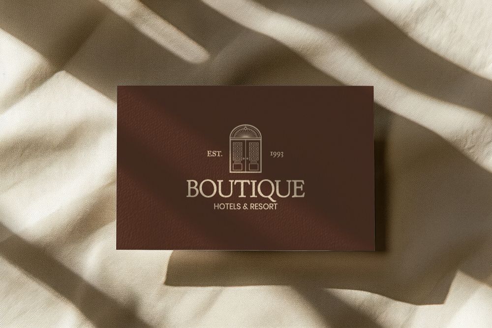 Elegant boutique hotel business card | Premium Mockup Generator - rawpixel
