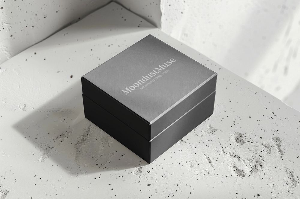 Elegant black box mockup | Premium Mockup Generator - rawpixel