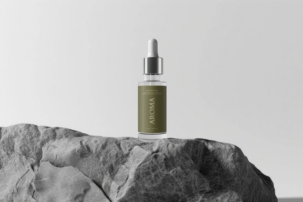 Editable dropper bottle label mockup | Premium Mockup Generator - rawpixel