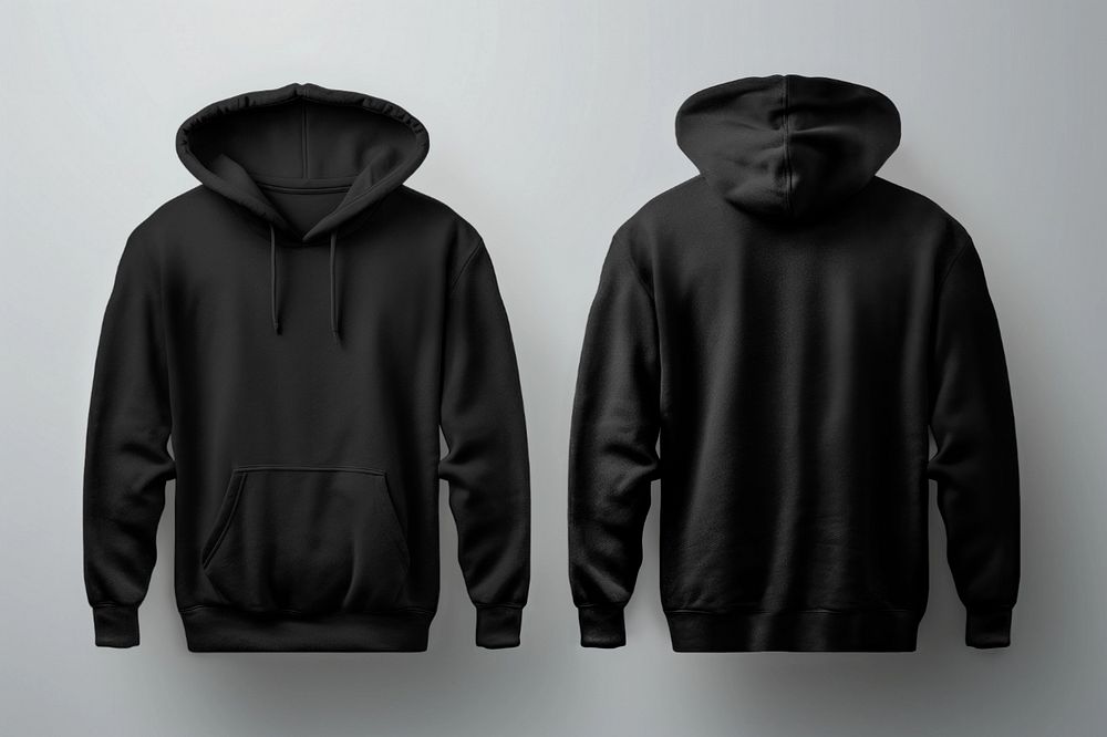 Customizable black hoodie mockup design | Premium Mockup Generator ...