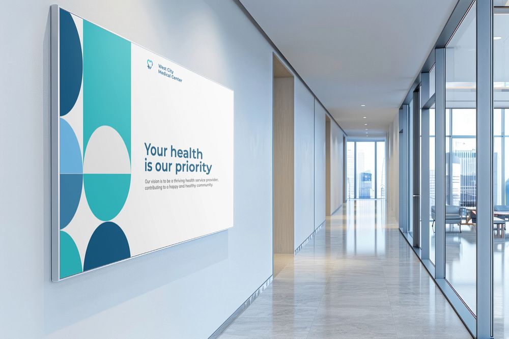 Editable office hallway sign mockup | Premium Mockup Generator - rawpixel
