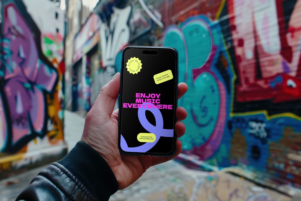 Editable phone screen mockup | Premium Mockup Generator - rawpixel