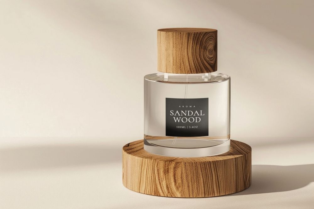 Editable perfume bottle label mockup | Premium Mockup Generator - rawpixel