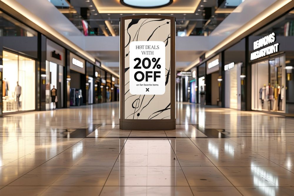 Editable digital signage mall mockup | Premium Mockup Generator - rawpixel