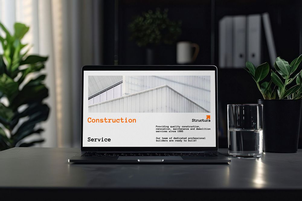 Editable construction service mockup | Premium Mockup Generator - rawpixel