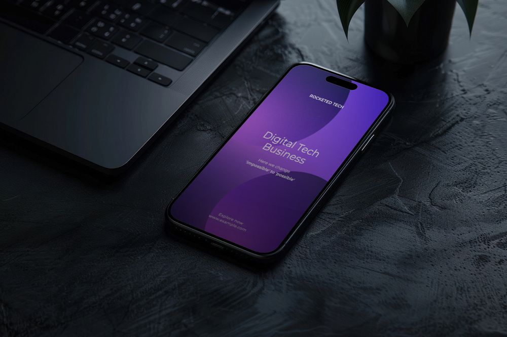 Modern smartphone screen mockup | Premium Mockup Generator - rawpixel