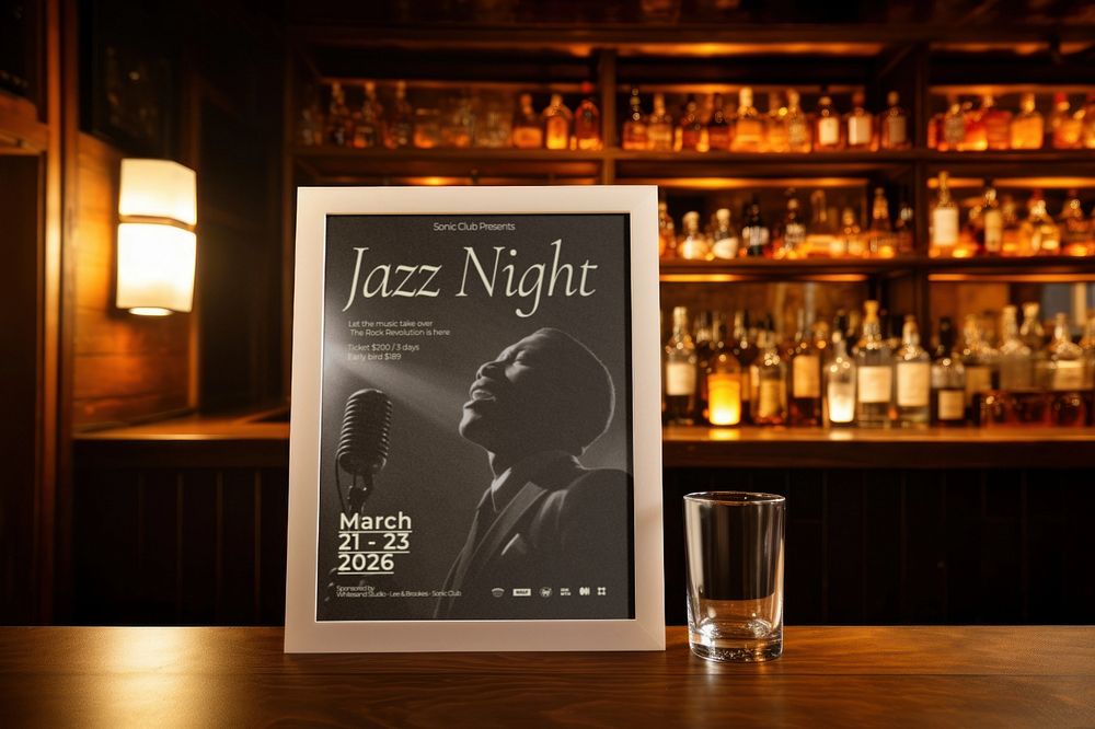 Editable jazz night event ad | Premium Mockup Generator - rawpixel