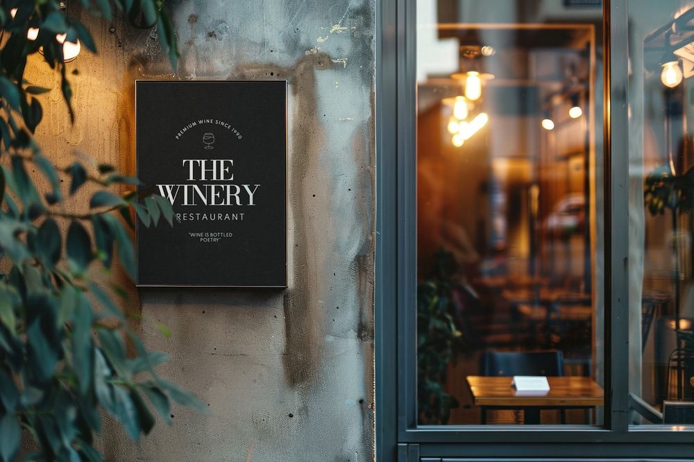Editable restaurant signage mockup | Premium Mockup Generator - rawpixel