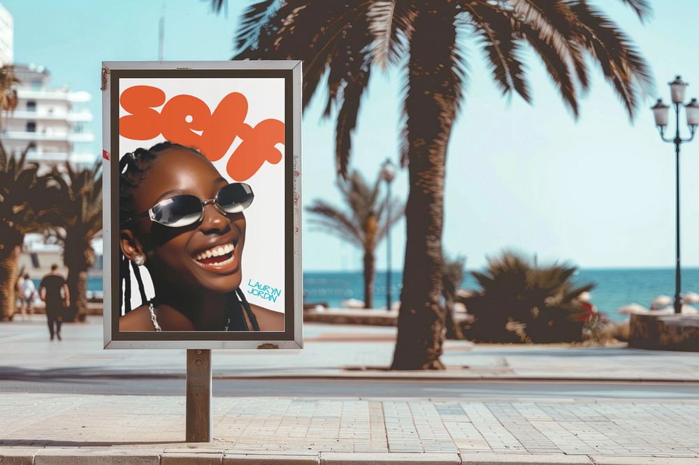 Editable urban beach poster sign | Premium Mockup Generator - rawpixel