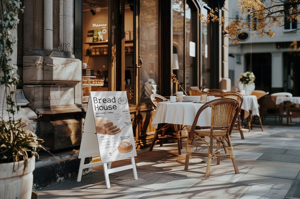 Editable outdoor cafe menu mockup | Premium Mockup Generator - rawpixel