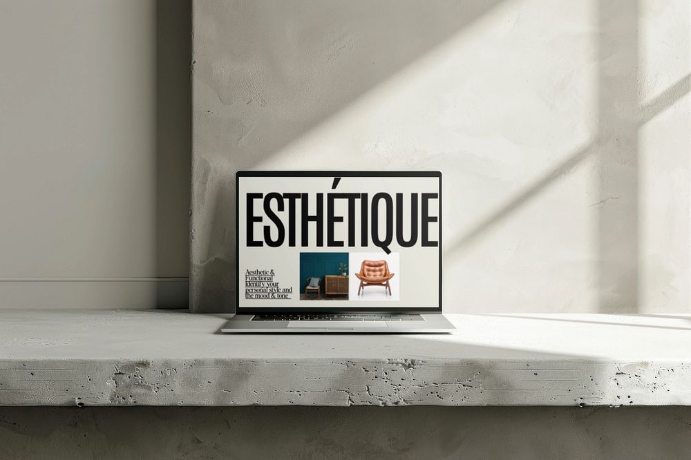 Editable laptop screen mockup | Premium Mockup Generator - rawpixel