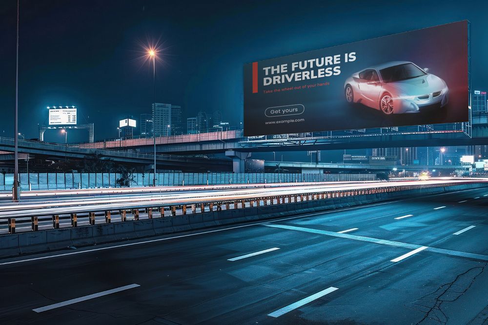 Editable highway billboard mockup | Premium Mockup Generator - rawpixel