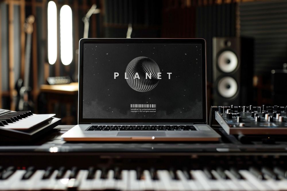 Editable studio laptop screen mockup | Premium Mockup Generator - rawpixel