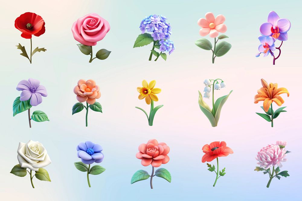 Editable 3D flower design element | Premium Editable Design - rawpixel