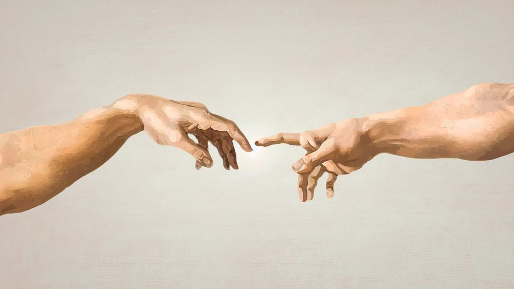 Iconic hands reaching connection, Creation | Free Transparent Video ...