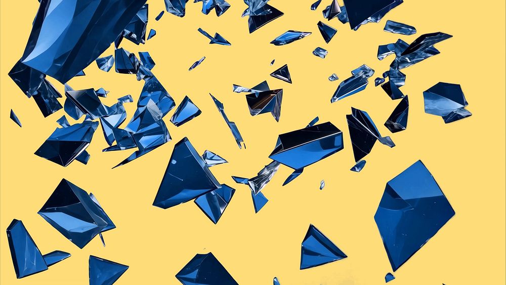 Shattered blue glass animated overlay, | Free Transparent Video - rawpixel