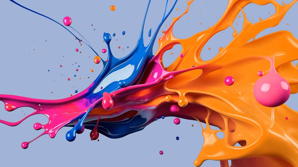 Vibrant colorful paint splash animated | Free Transparent Video - rawpixel