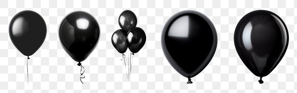 Black balloon png element set | Premium PNG - rawpixel