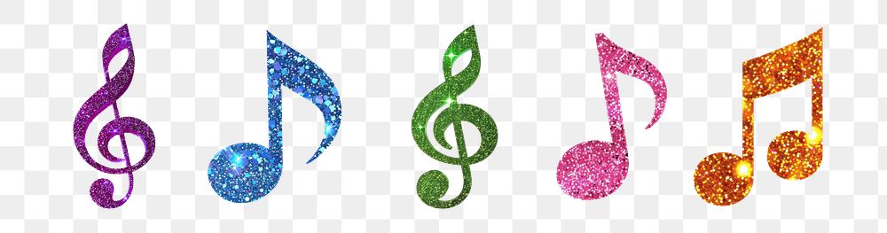 Glitter music note png transparent | Premium PNG - rawpixel