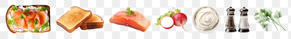 Photo breakfast toasts ’s ingredients | Premium PNG - rawpixel