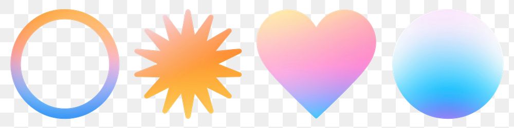 Gradient shape png cut element | Premium PNG - rawpixel