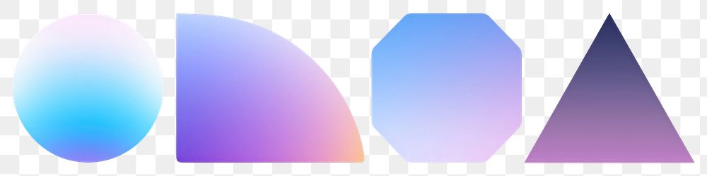Gradient shape png cut element | Premium PNG - rawpixel