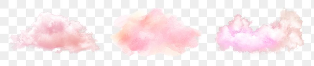 PNG Aesthetic cloud set, transparent | Premium PNG - rawpixel