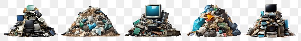 PNG Pile electronic trash environment | Premium PNG - rawpixel