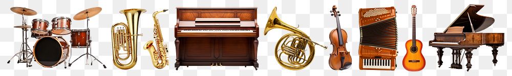 Various musical instruments display png | Premium PNG - rawpixel