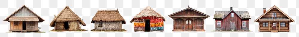 PNG Traditional rustic wooden huts | Premium PNG - rawpixel