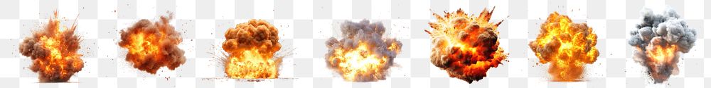 Explosion png cut element set, | Premium PNG - rawpixel