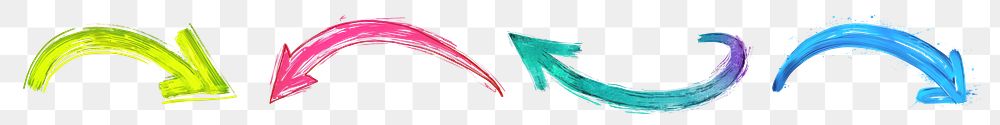 Colorful arrow png cut element | Premium PNG - rawpixel