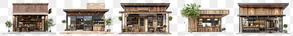 Wooden storefronts png cut element | Premium PNG - rawpixel