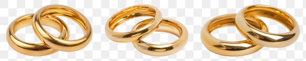Gold couple ring png cut | Premium PNG - rawpixel
