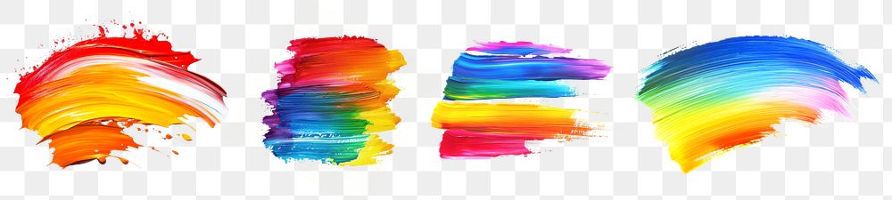 rainbow paint brush stroke png | Premium PNG - rawpixel