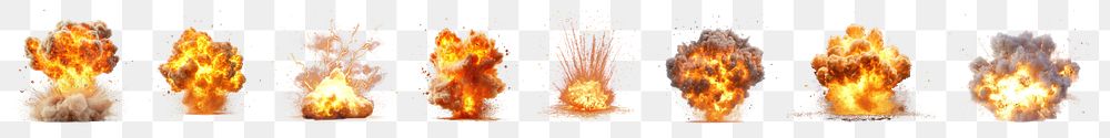 Explosion png cut element set, | Premium PNG - rawpixel