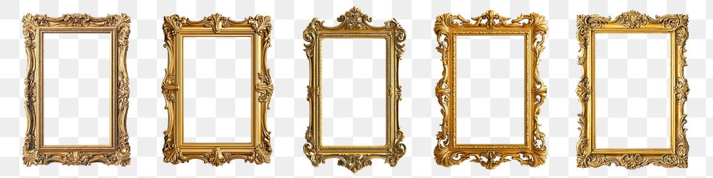 Rectangle gold frame png cut | Premium PNG - rawpixel