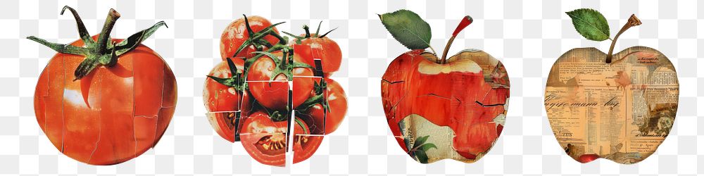 PNG Artistic tomato collage designs | Premium PNG - rawpixel