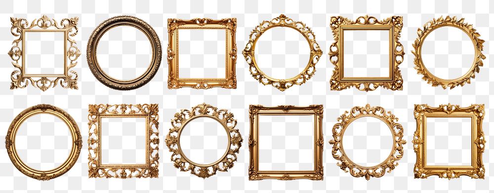 PNG Elegant ornate gold frames | Premium PNG - rawpixel