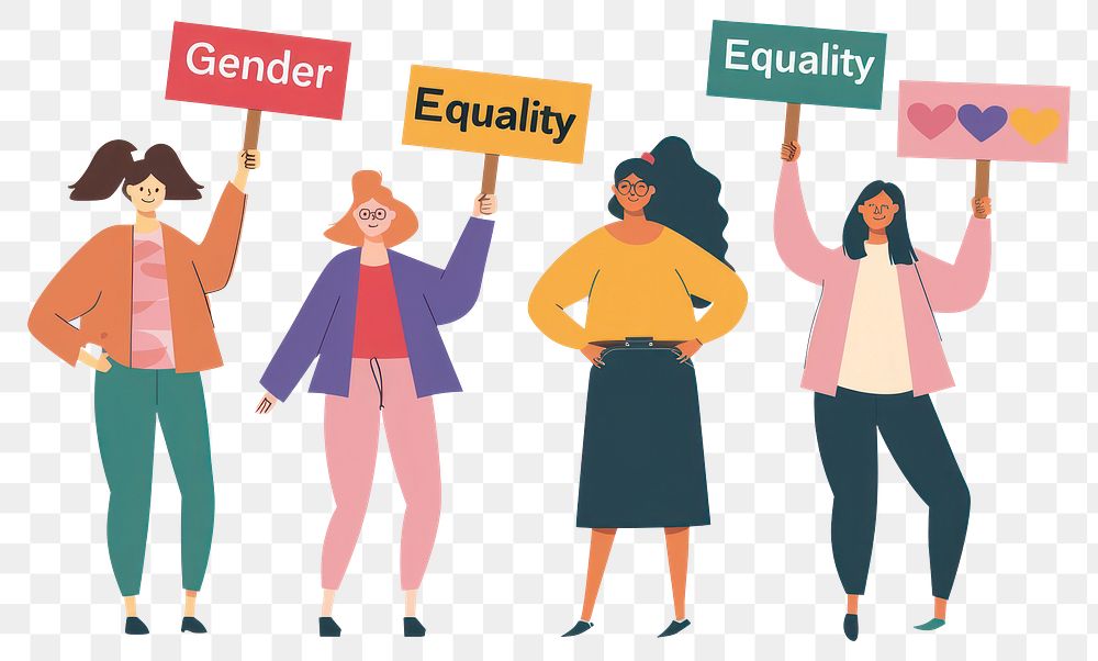 PNG Gender Equality hat advertisement | Free PNG - rawpixel