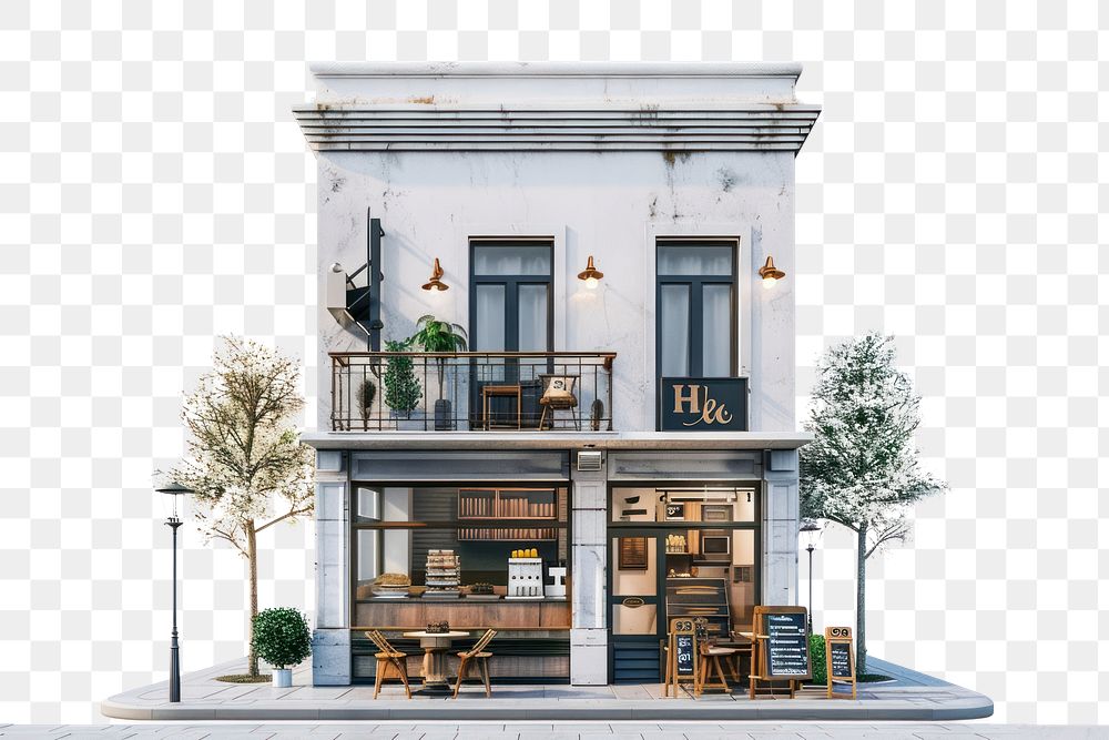 PNG Apartment coffee shop architecture | Premium PNG - rawpixel