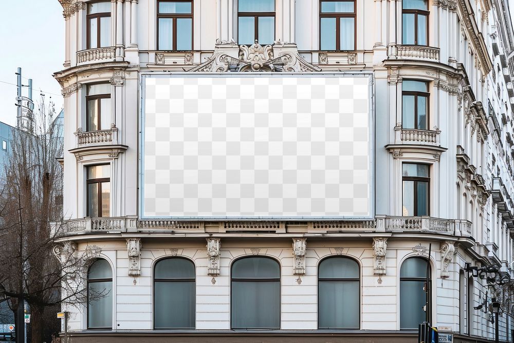 PNG building billboard sign mockup, | Premium PNG - rawpixel