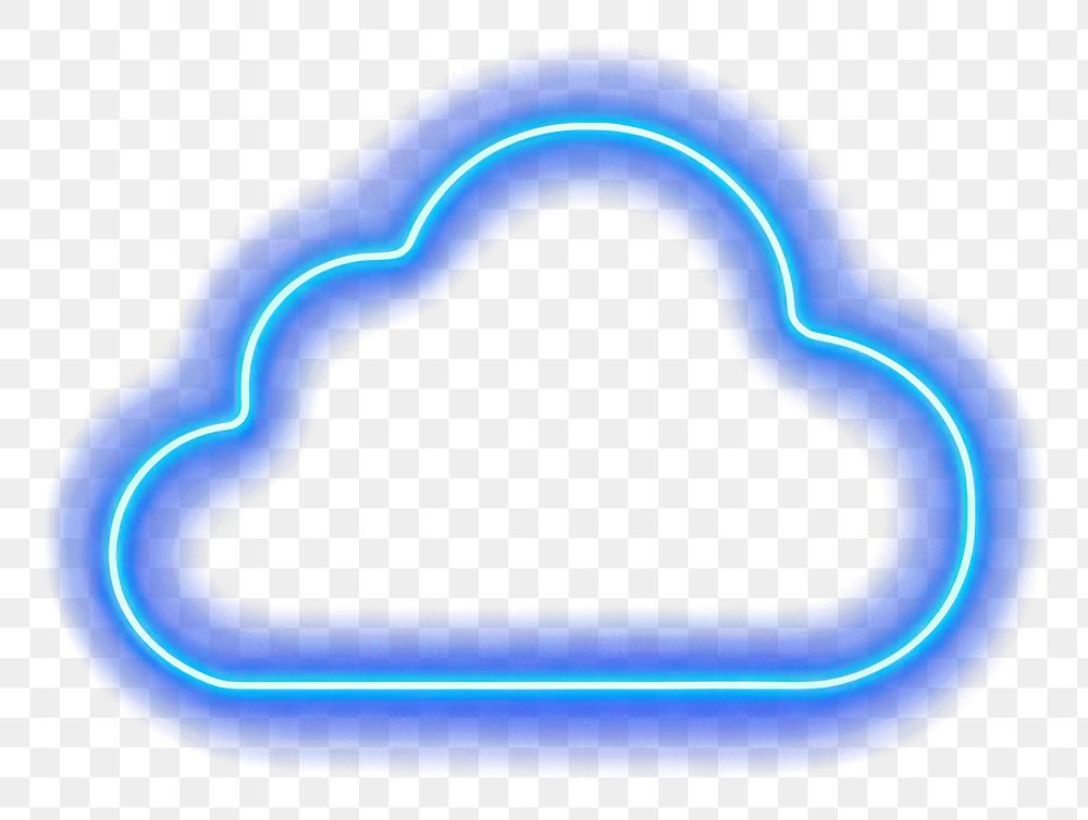 PNG neon cloud glowing bright | Free PNG - rawpixel