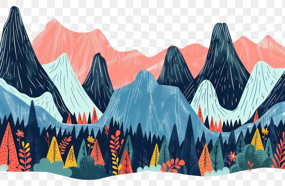 PNG Mountain range landscape panoramic | Free PNG - rawpixel