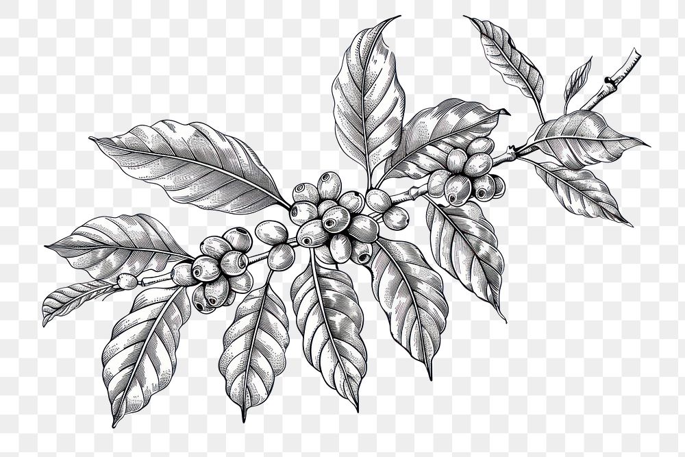 PNG Hand drawn coffee tree | Premium PNG - rawpixel