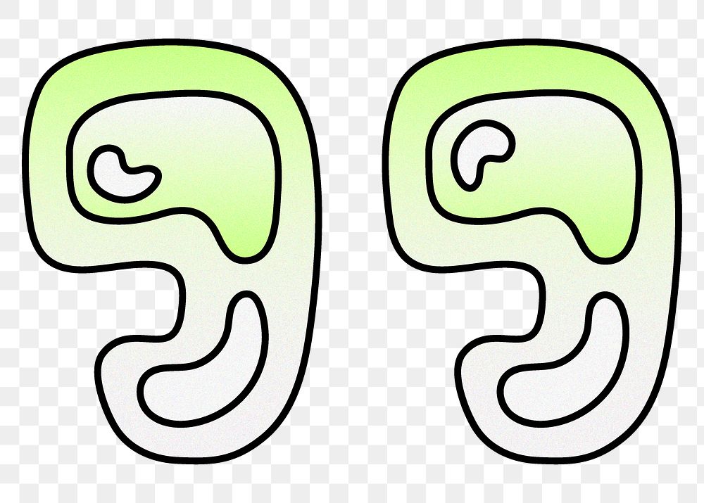 Quotation mark sign png gradient | Free PNG - rawpixel