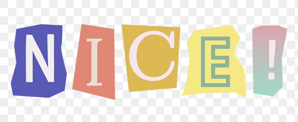 Nice png word papercut illustration | Free PNG - rawpixel